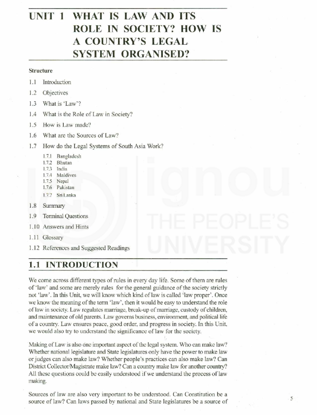 Unit 1: Understanding Law and Its Role in Society - Studocu