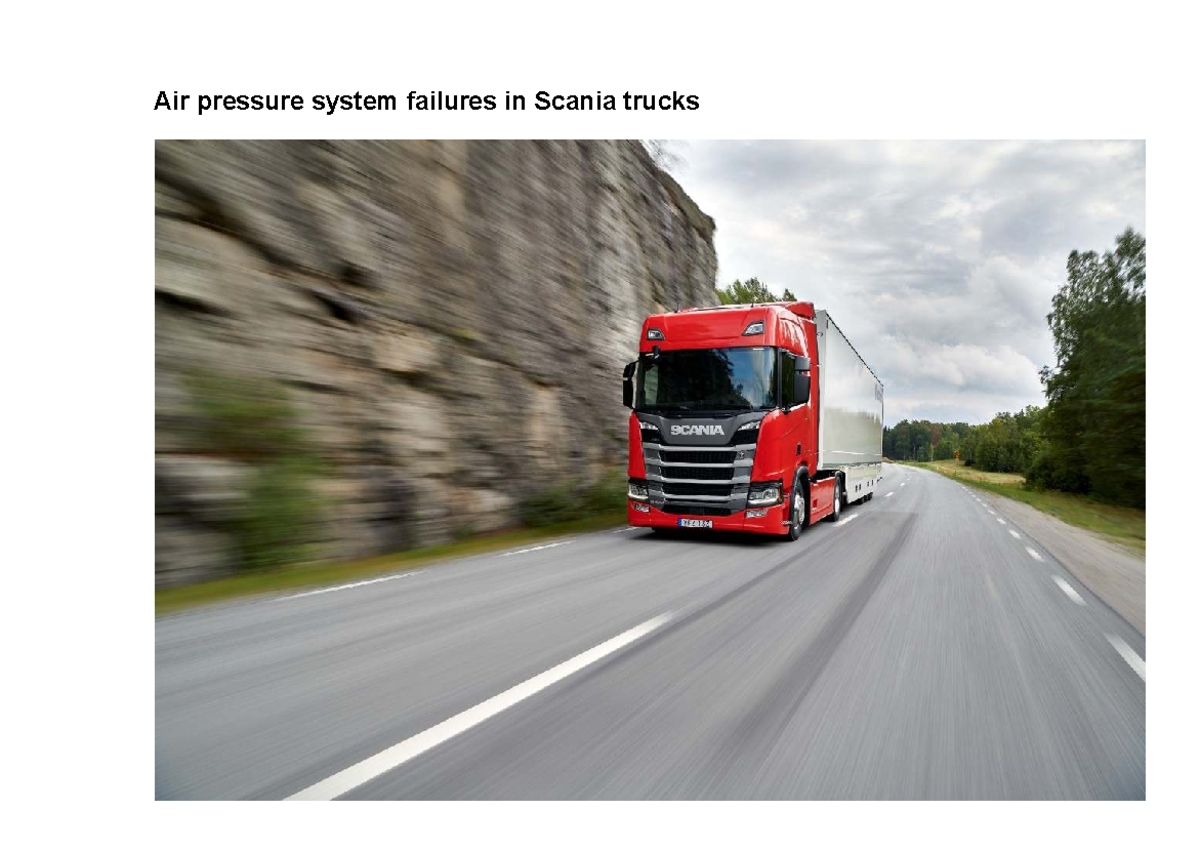 Air Pressure System Failures in Scania Trucks - Data Analysis ...