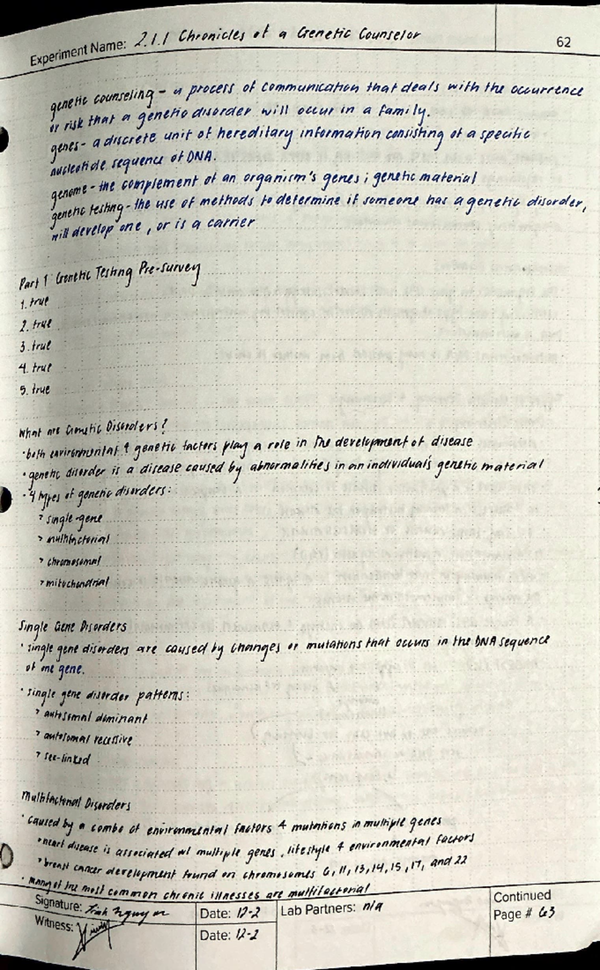 Genetic Counseling Chronicles: Insights and Reflections (CP 2.1.1 ...