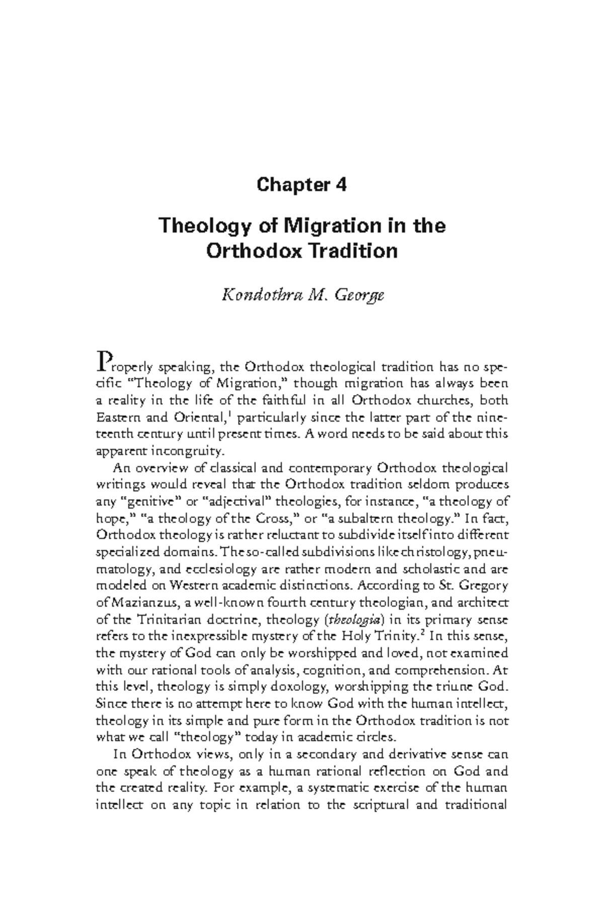 Theology of Migration in the Orthodox Tradition (Chapter 4) - Studocu