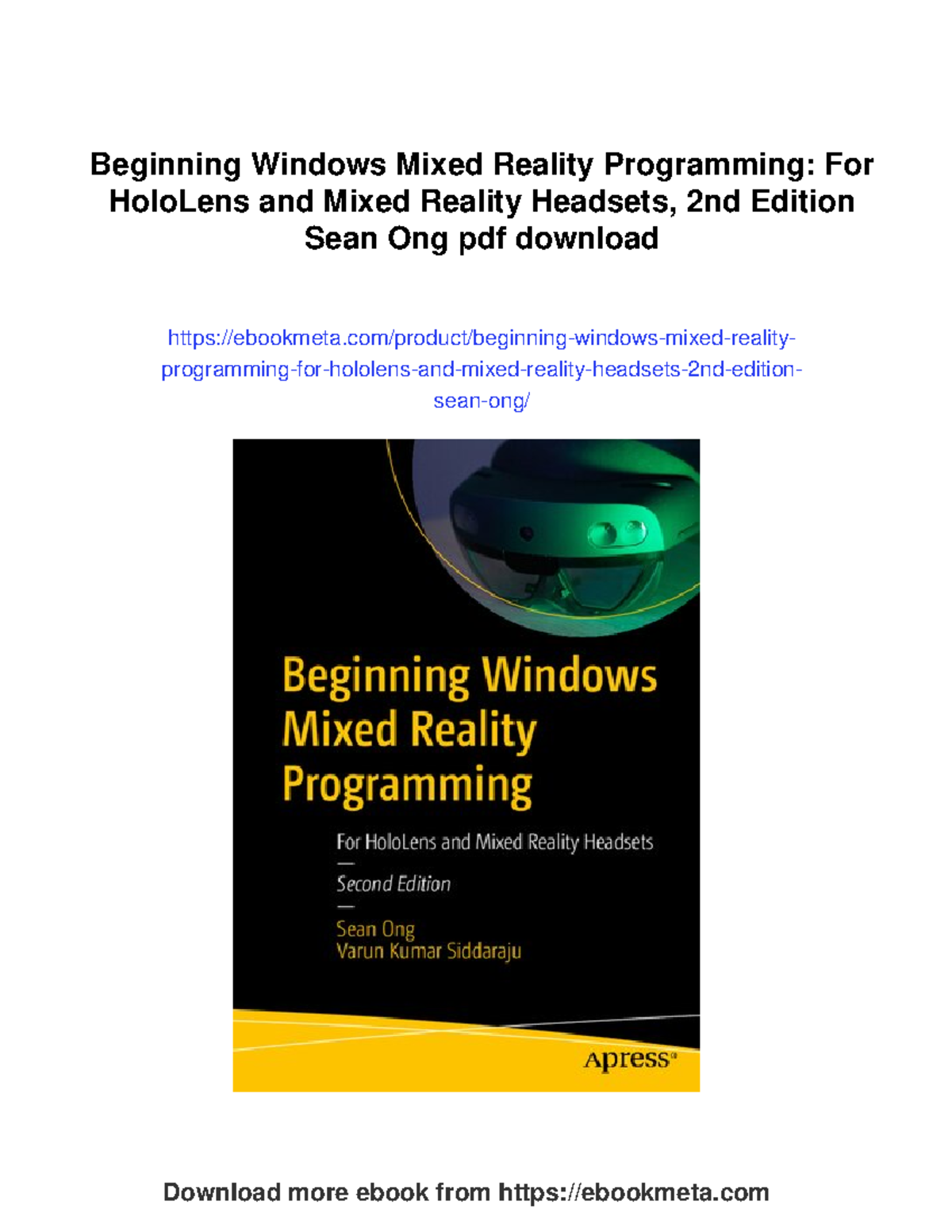 Beginning Windows Mixed Reality programming for HoloLens and headsets - Studocu