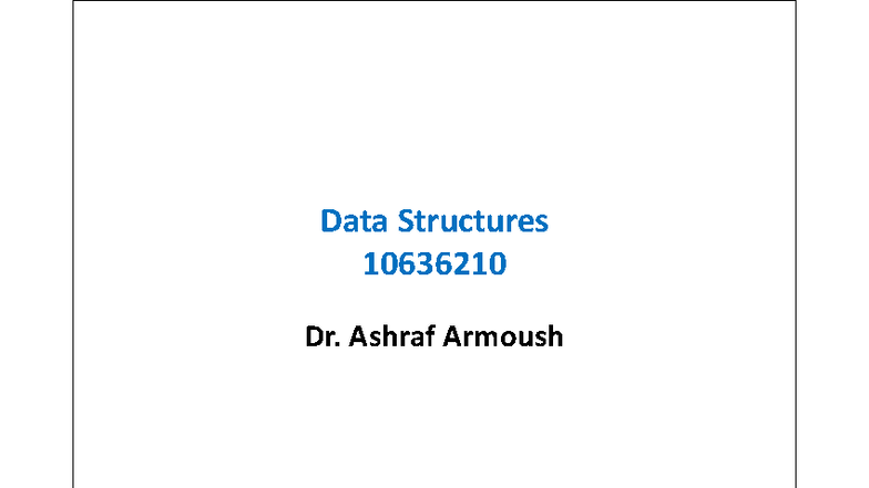 Data Structures 10636210: Chapter 01 - Introduction to Recursion - Studocu