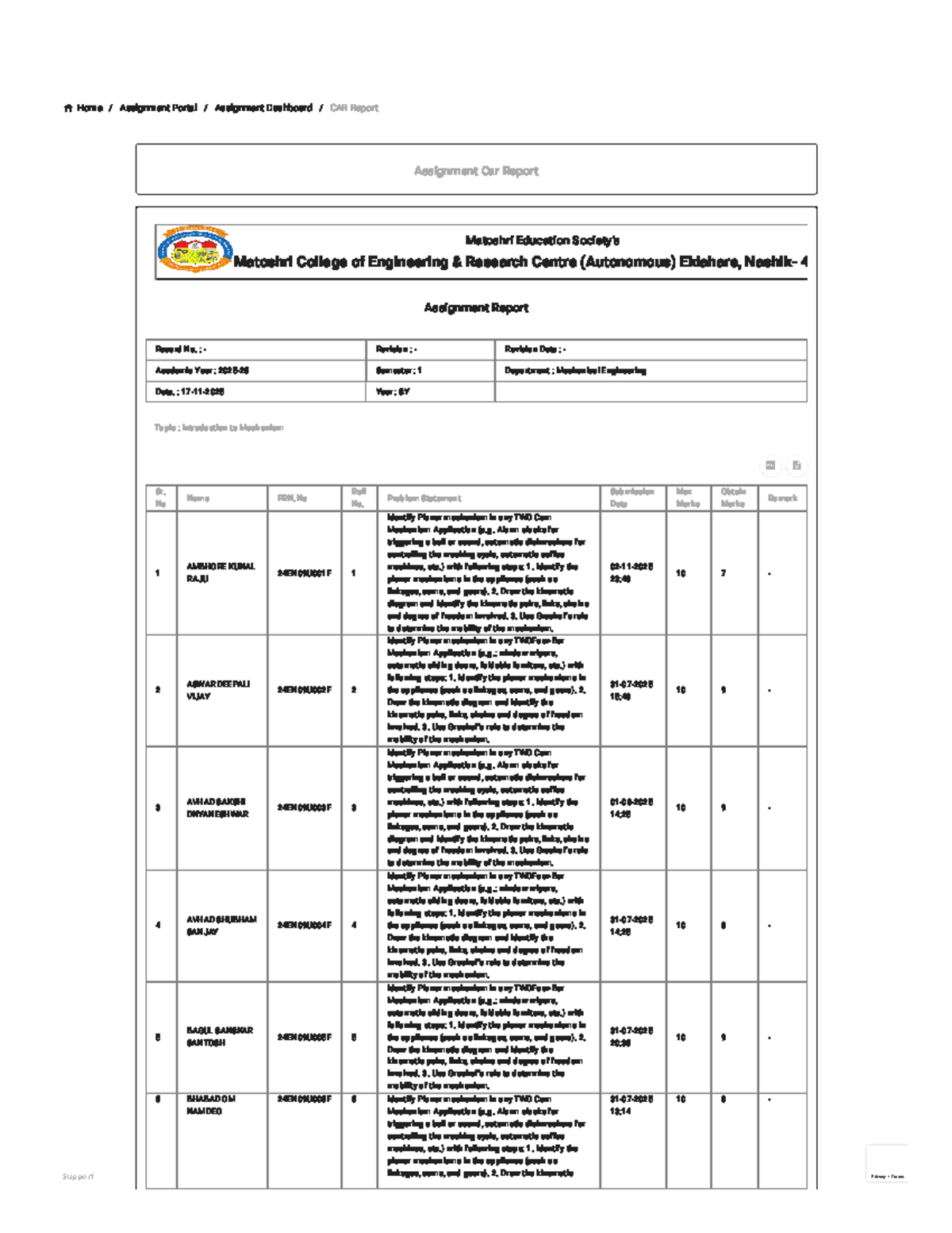 Assessment 1 - 2525: Identifying Planar Mechanisms in Various ...