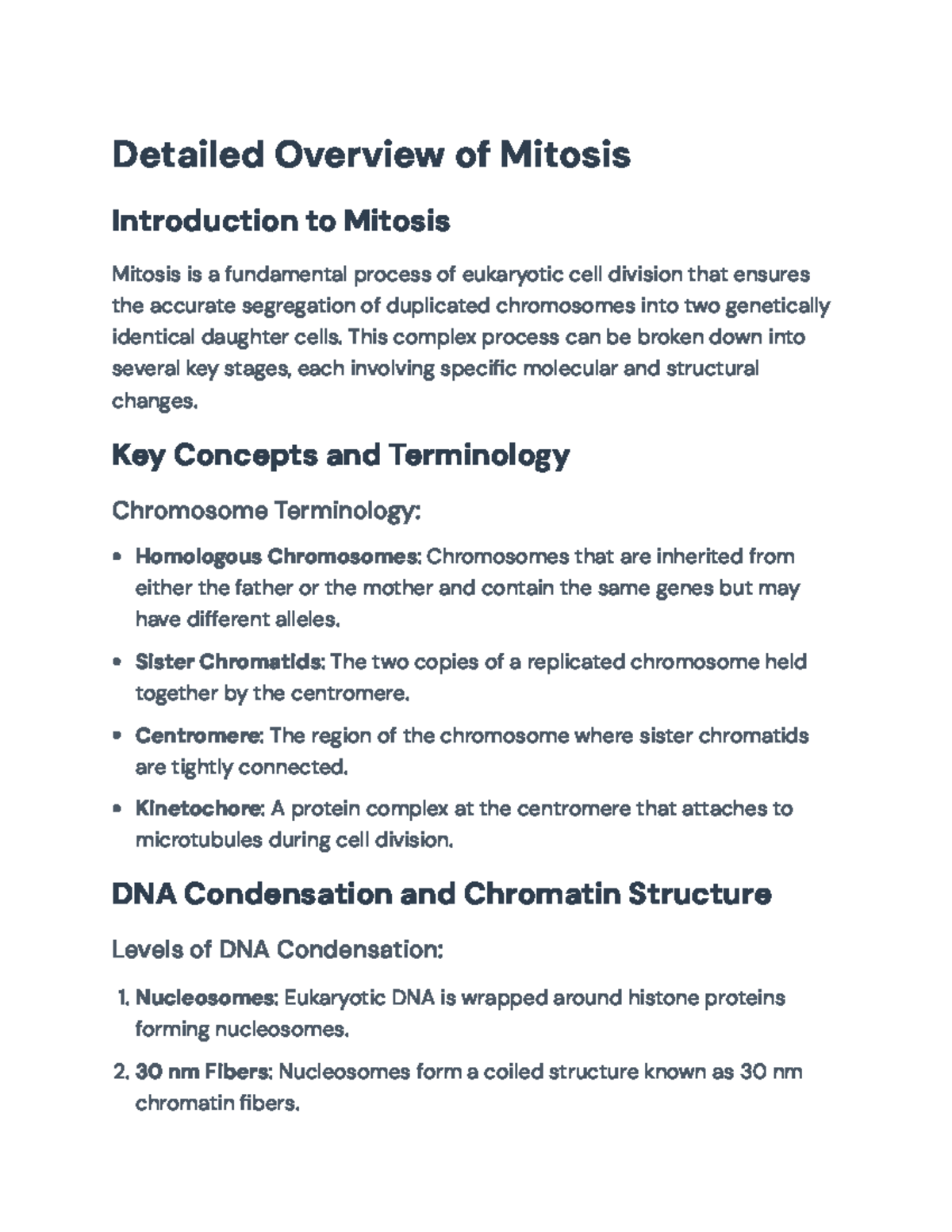 Mitosis Overview: Detailed Stages and Mechanisms in Cell Division ...