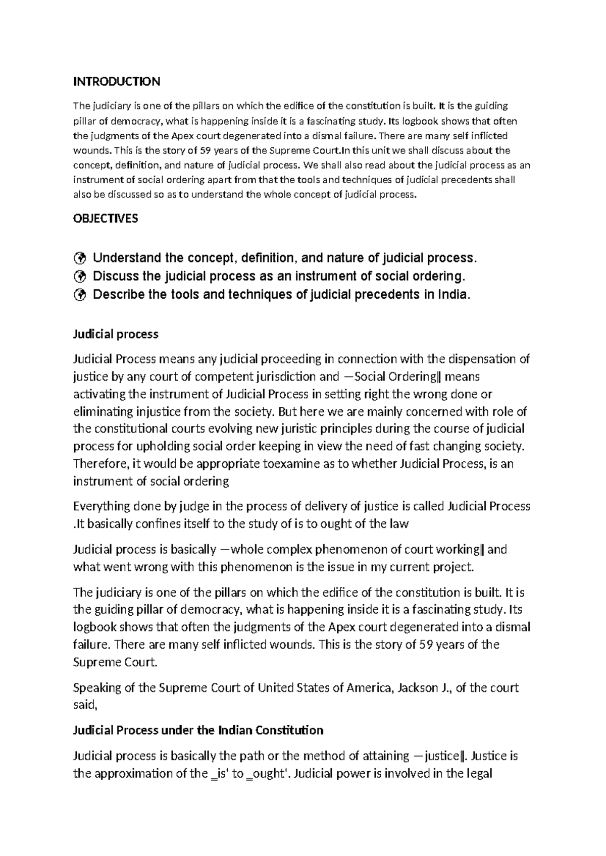 Judicial Process as an Instrument of Social Ordering: Insights from 59 ...