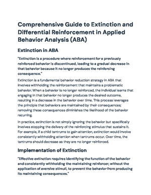 Comprehensive Guide to ABA Concepts: Reinforcement & Punishment ...