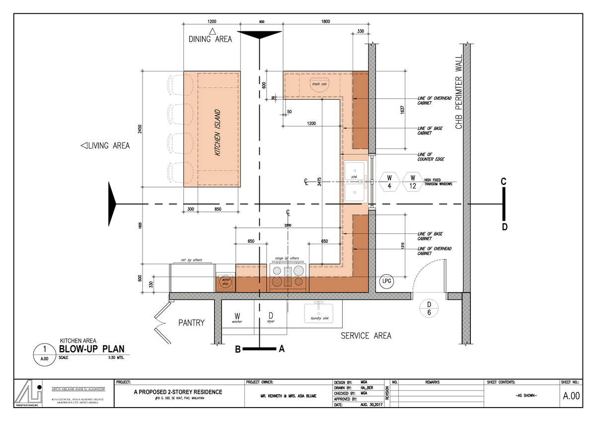 Pdfcoffee - BLOWUP PLAN - Architecture - A PROPOSED 2-STOREY RESIDENCE ...