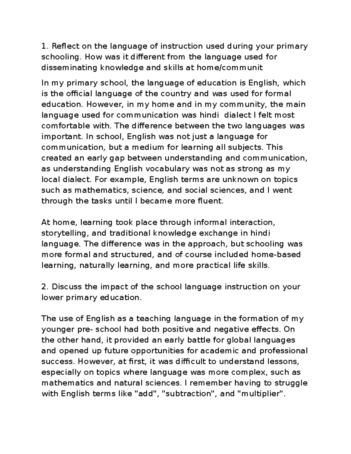 Reflecting on Language Instruction in Primary Education - 150 Redo ...