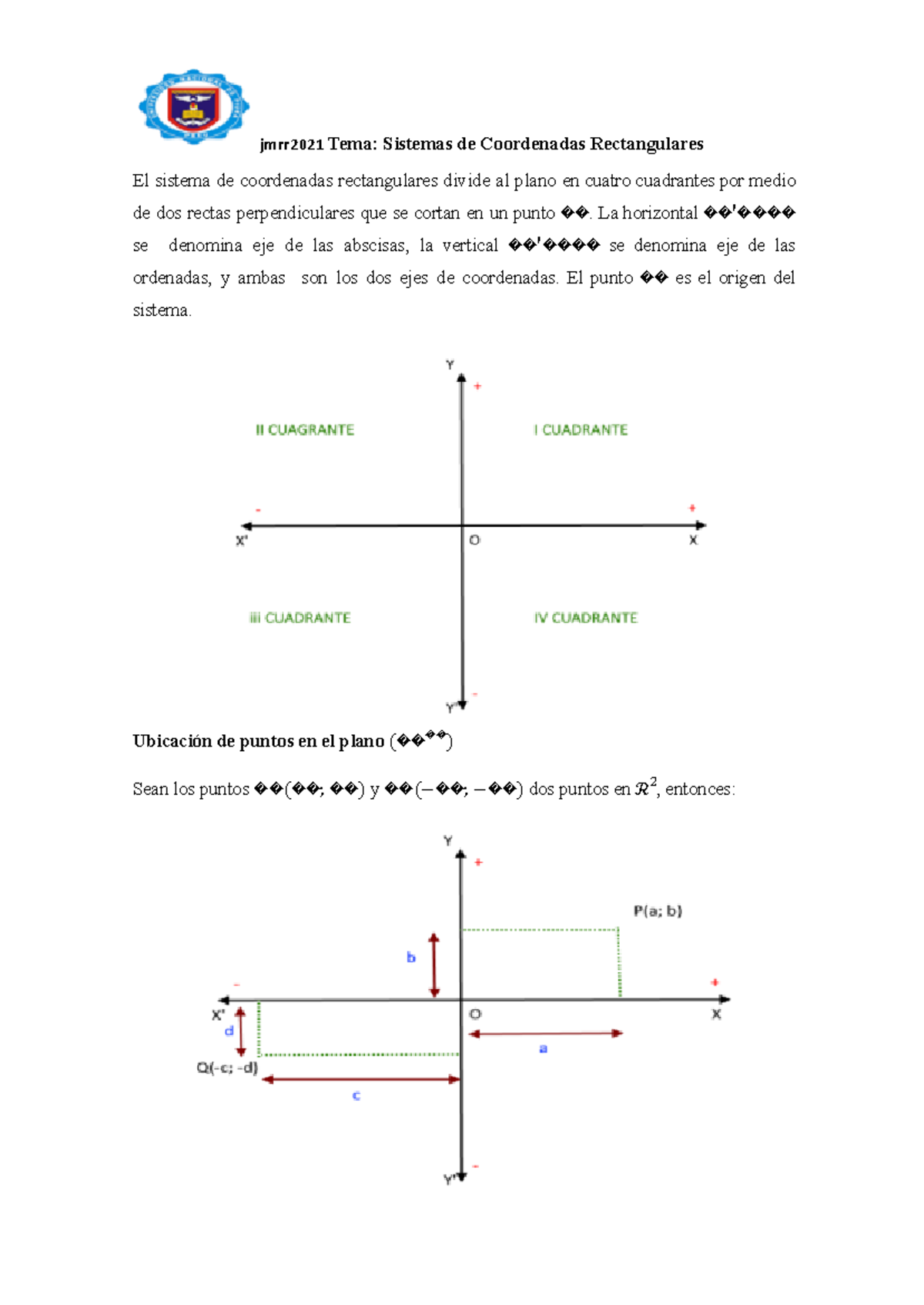 Sesion 1- Sistemas DE Cordenadas - jmrr2021 Tema: Sistemas de ...