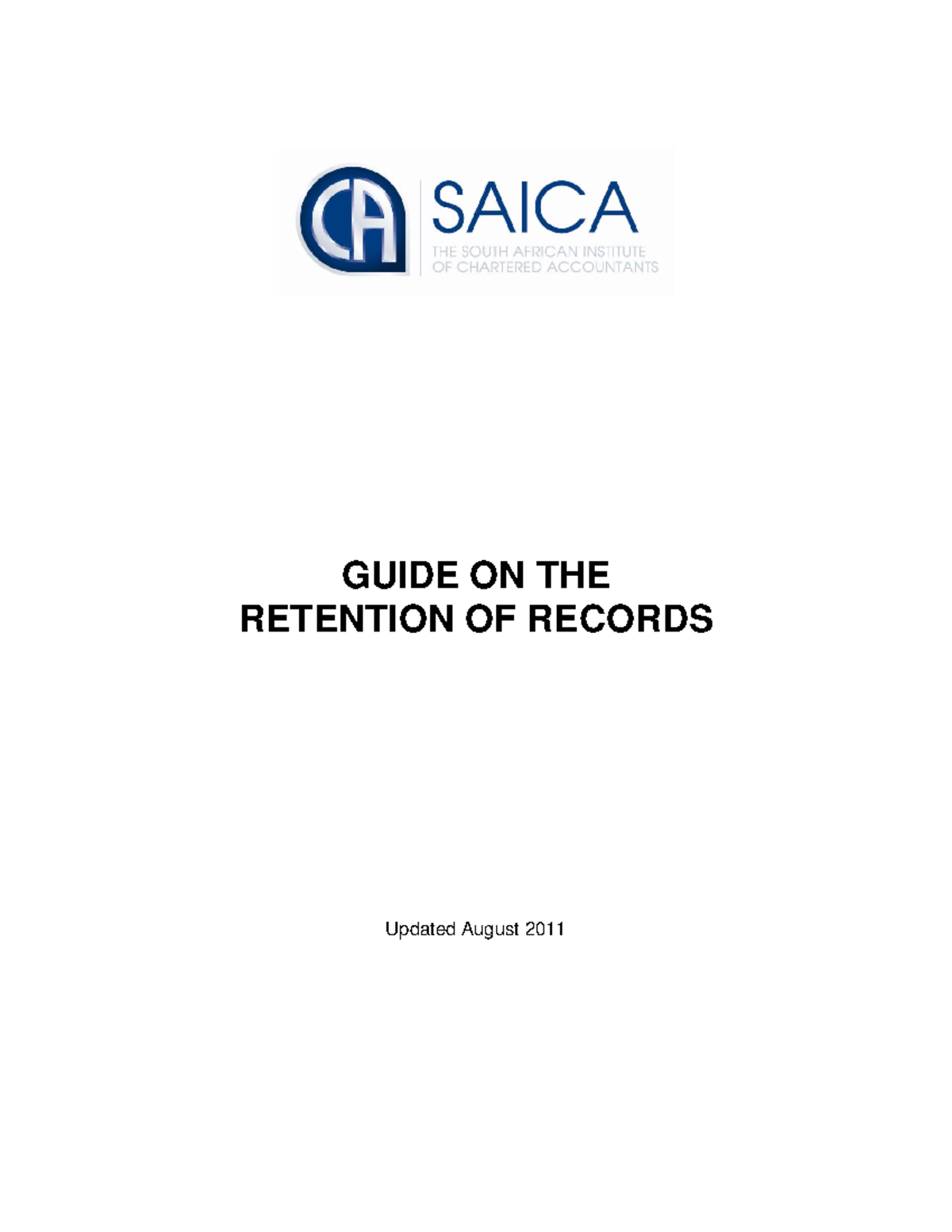 Saica Record Retention Guidelines: Key Regulations Overview - Studocu