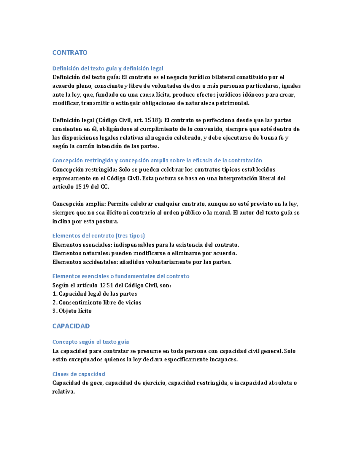 Negocios Jurídicos Bilaterales: Definición y Elementos del Contrato ST ...