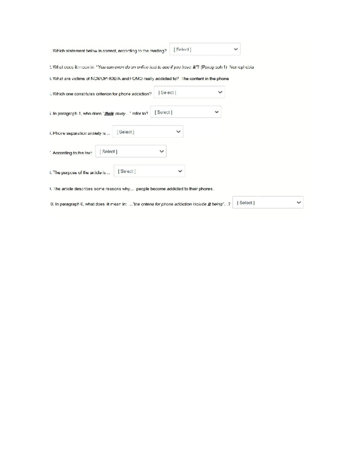 Final Exam 12 Avanzado: Understanding Phone Addiction Criteria - Studocu