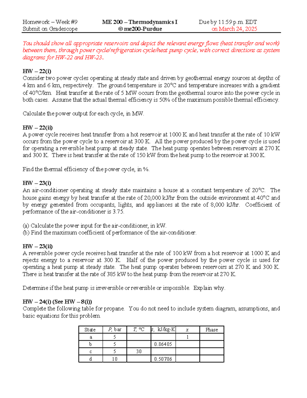 HW22-24 - Thermodynamics I Homework Questions and Solutions - Studocu