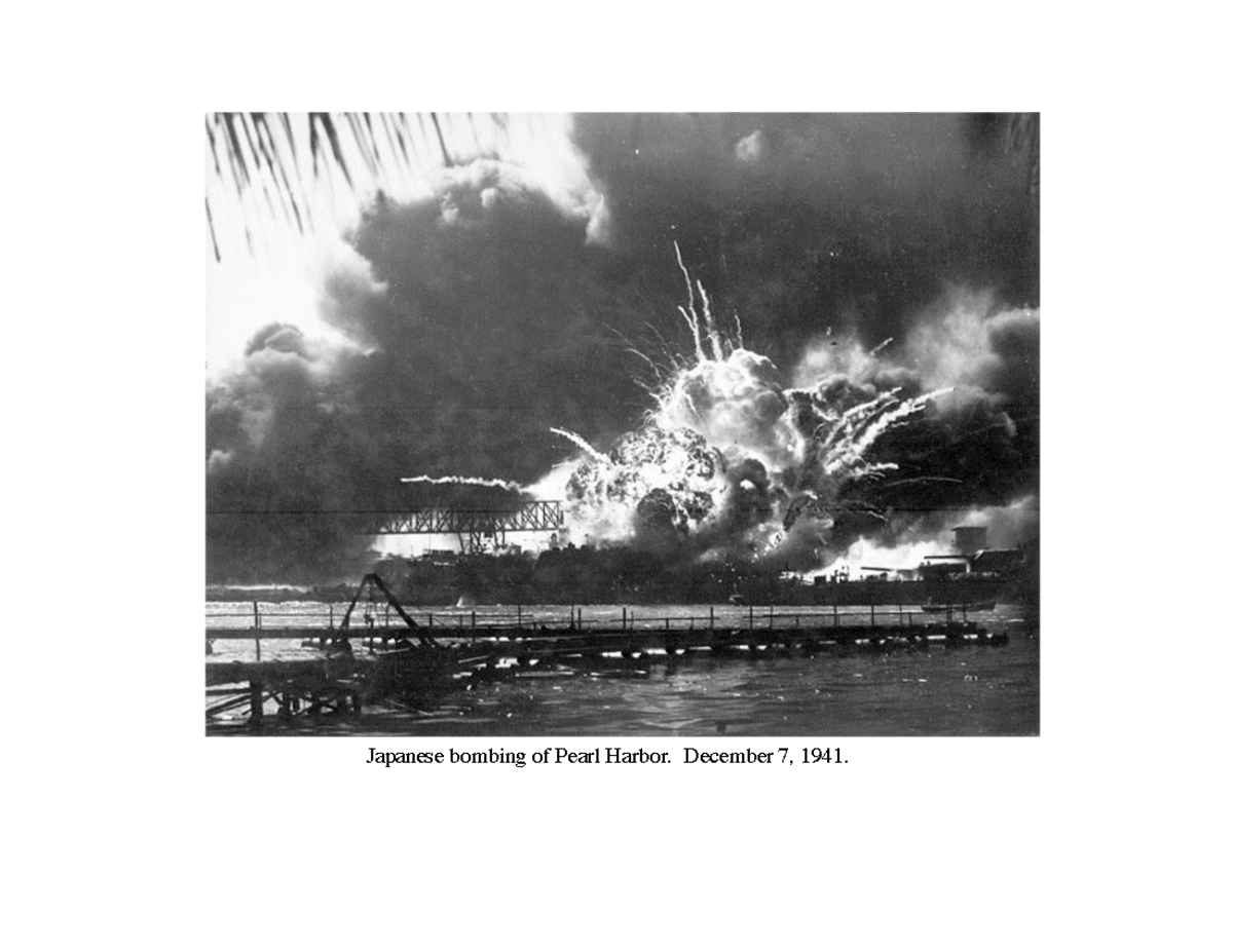 Atomic Bomb Images - none - Japanese bombing of Pearl Harbor. December ...