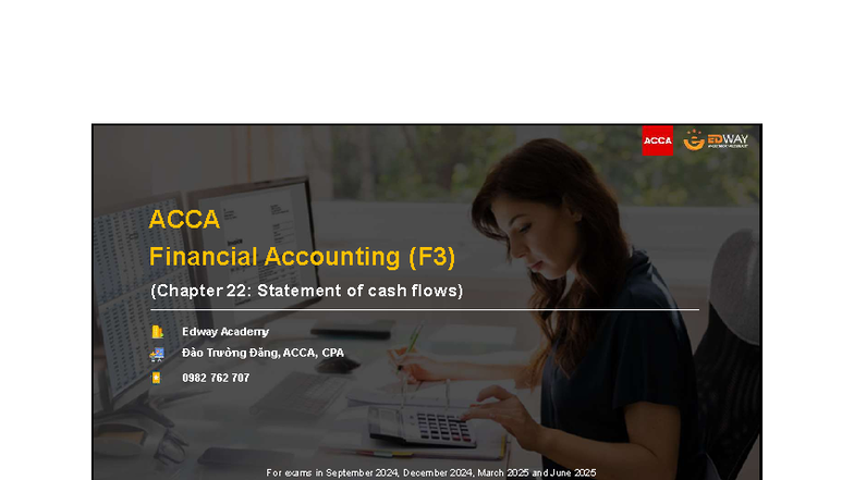 ACCA Financial Accounting (F3) - Chapter 22: Cash Flow Statement Guide ...