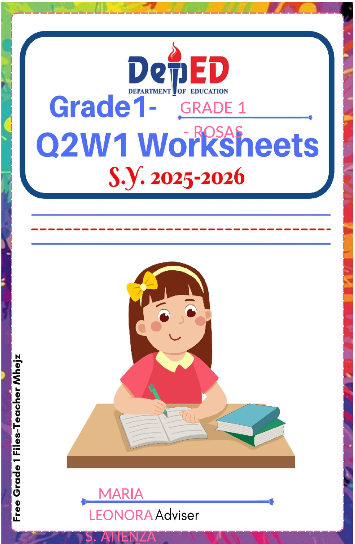 Grade 1 GMRC & Math Worksheets Q2 W1 by Teacher Mhejz - Studocu