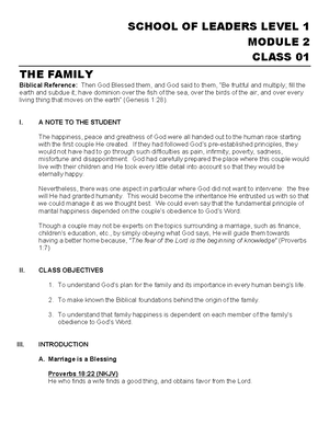 Student module 04 class 04 seven pillars - SCHOOL OF LEADERS LEVEL 1 MODULE 4 CLASS 04 SEVEN ...