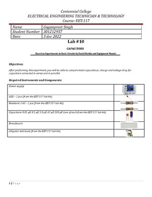 EET-117 LAB 5 23W - LABS - Centennial College ELECTRICAL ENGINEERING ...