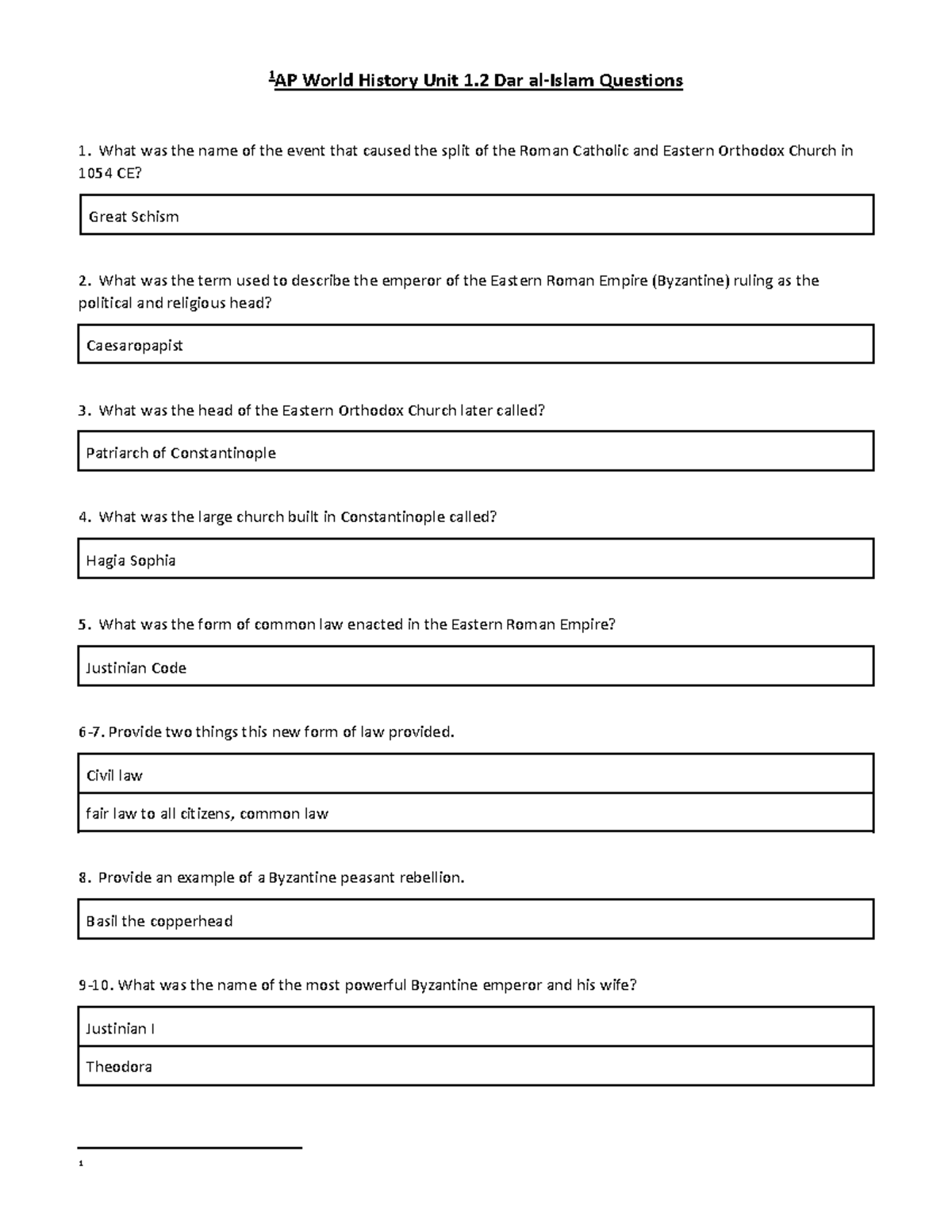 AP World History Unit 1.2: Key Developments in Dar al-Islam - Studocu