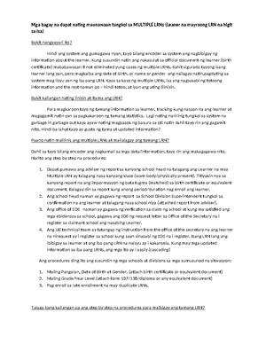 Pagiging Magalang at Mapagbigay sa Pamilya at Kapwa - I. Layunin ...