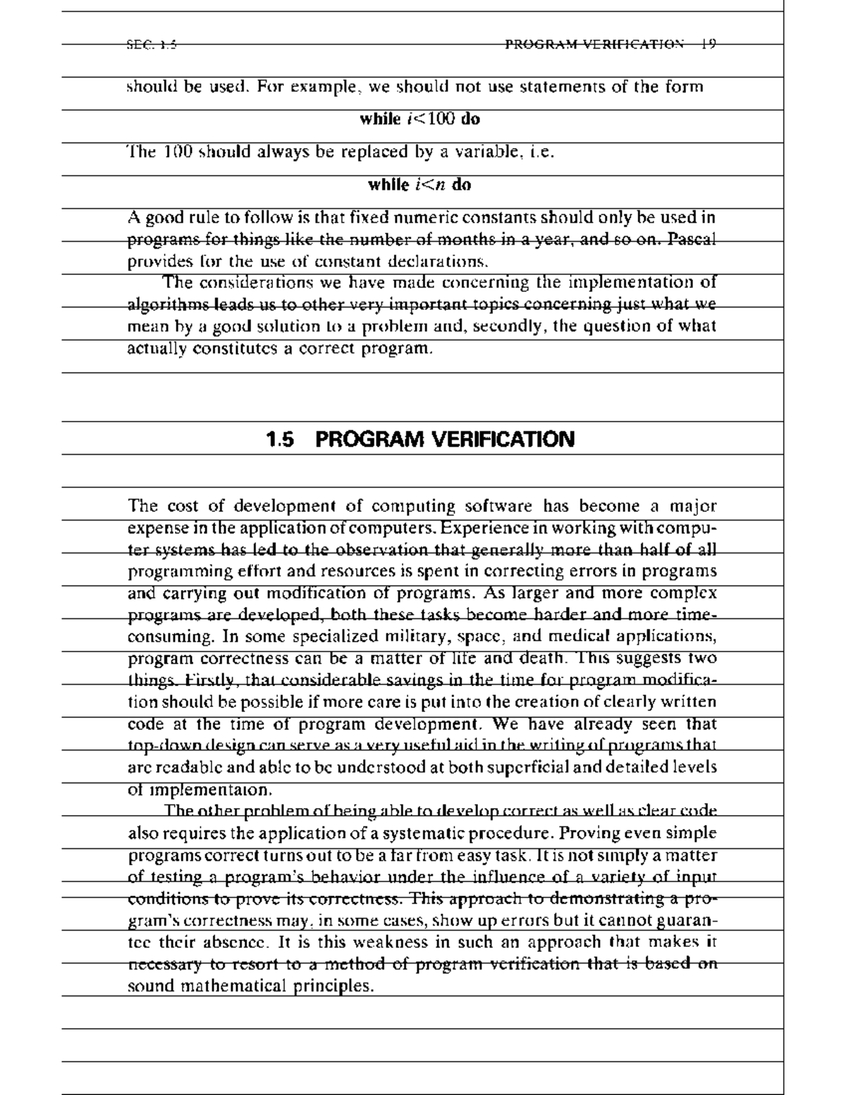 SEC. 1.5 PROGRAM VERIFICATION: Understanding Program Correctness and Efficiency - Studocu