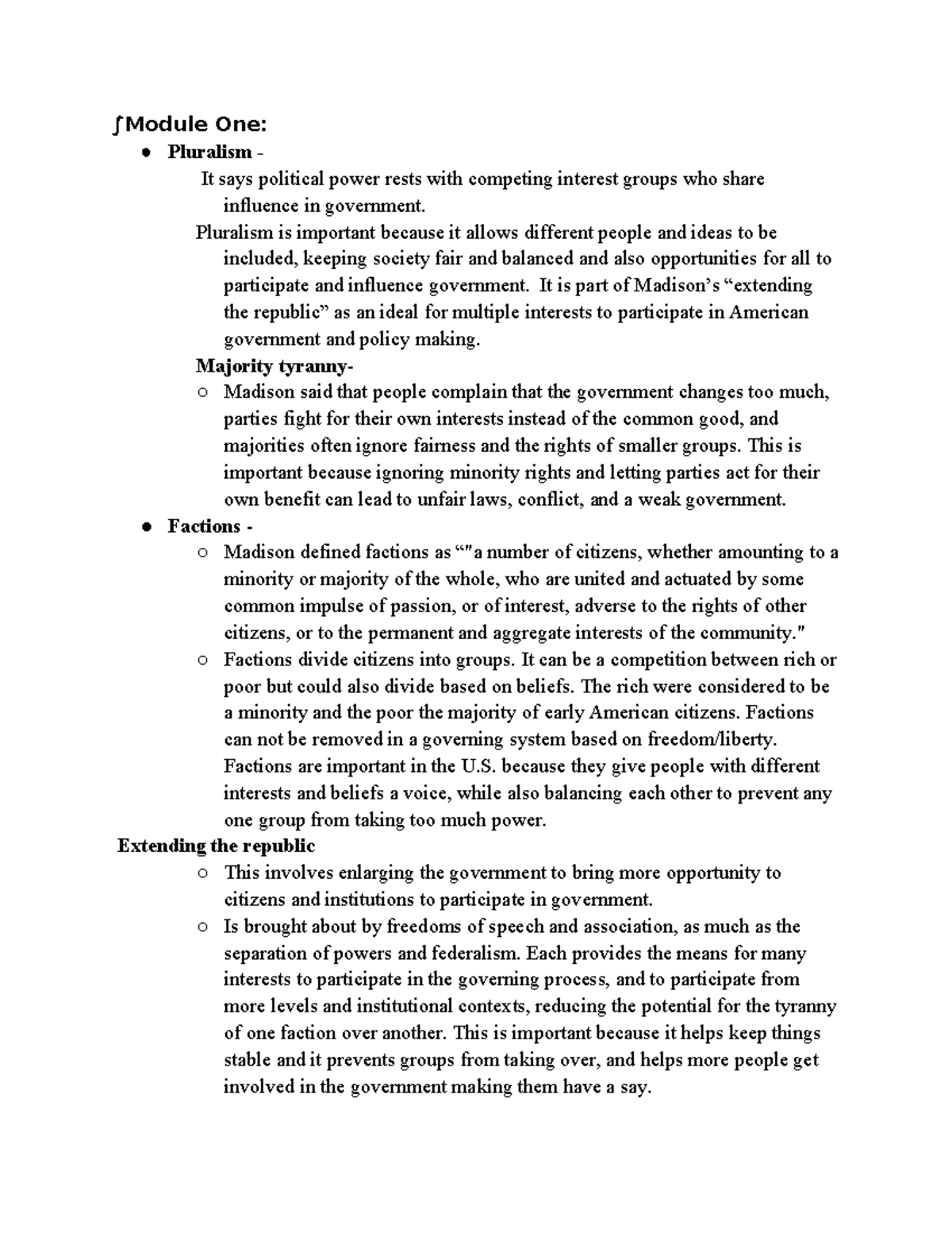 American Political Development: Pluralism and Democracy (APD) - Studocu