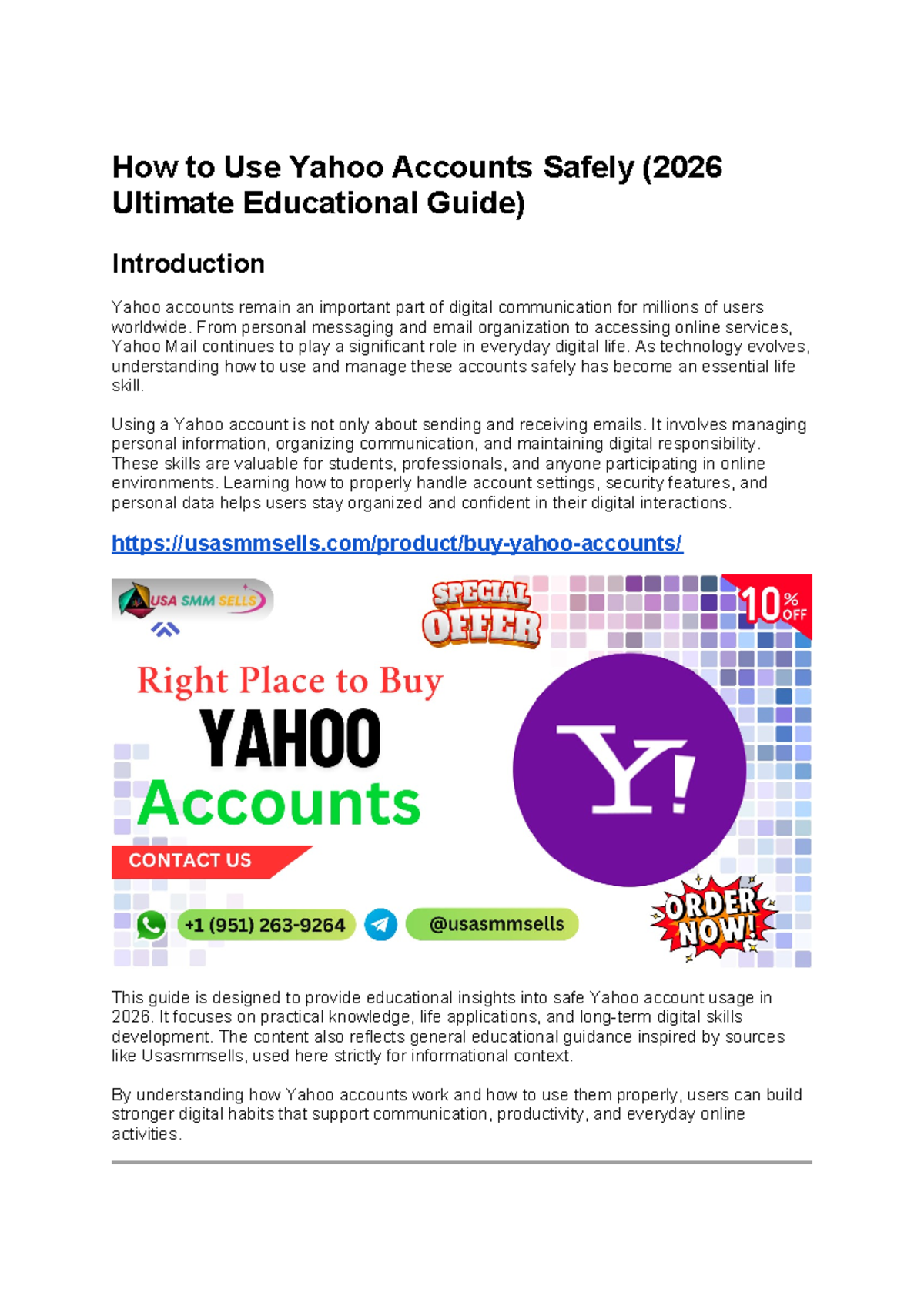 Yahoo Accounts: Safe Usage & Management Guide (2026) - Studocu