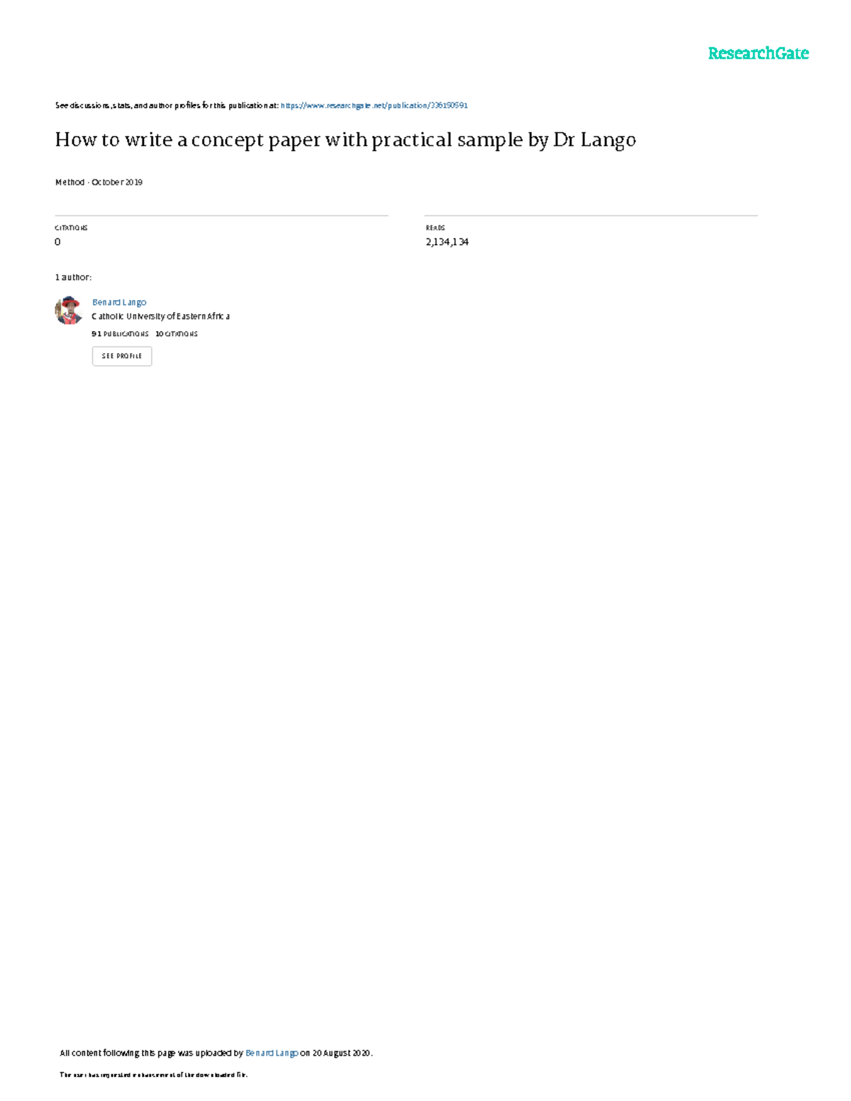 How to Write a Simple Academic Concept Paper: A Practical Guide - Studocu