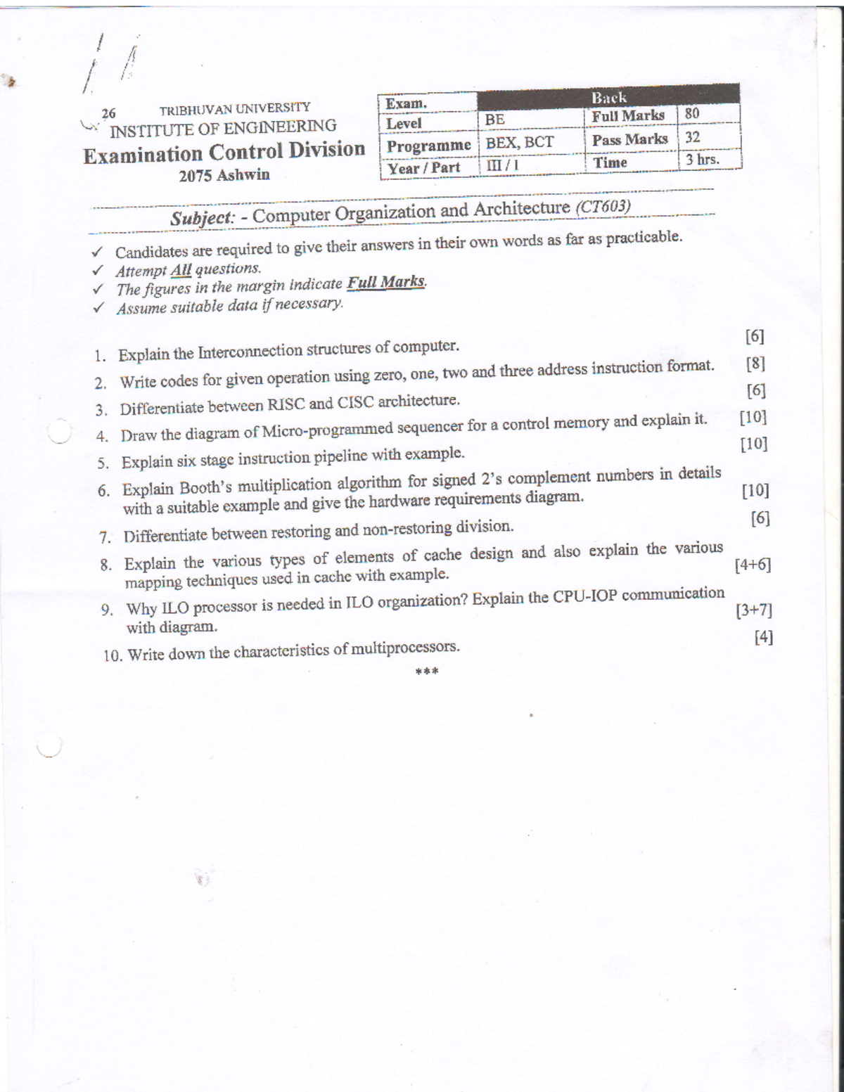 Computer Organization Architecture q B - I Et: I' i: l. l:' /,' .,* 26 ...