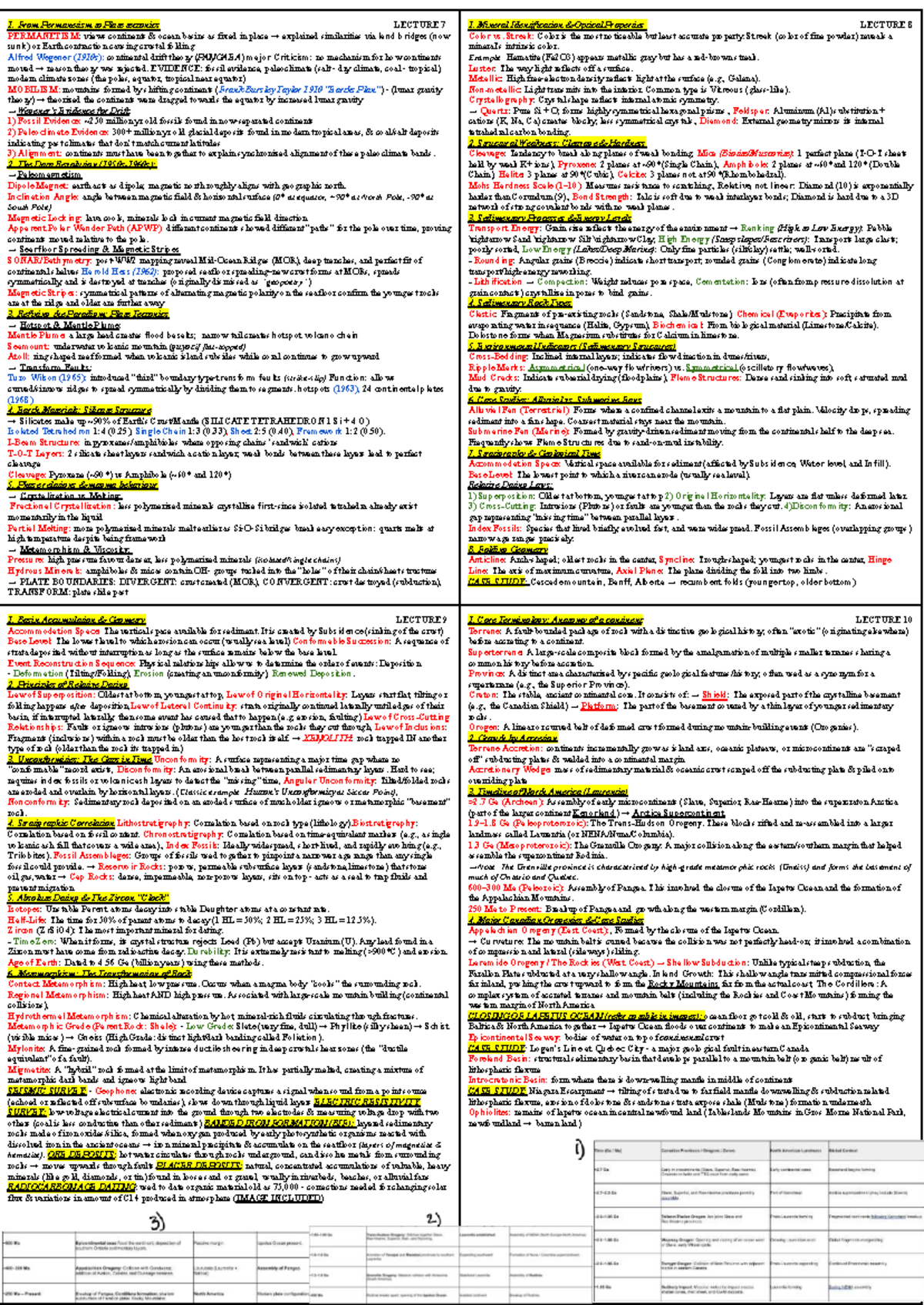 1. Plate Tectonics and Earth Materials: Lecture 7 & 8 Overview - Studocu