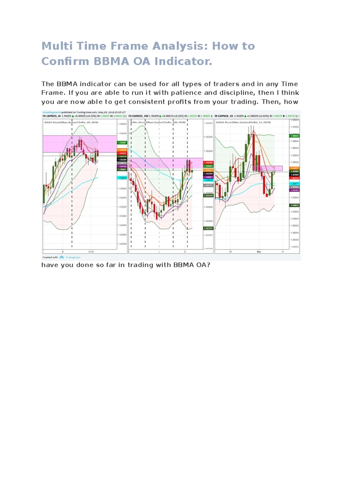 BBMA-2 - Multi Time Frame Analysis & BBMA OA Confirmation Guide - Studocu