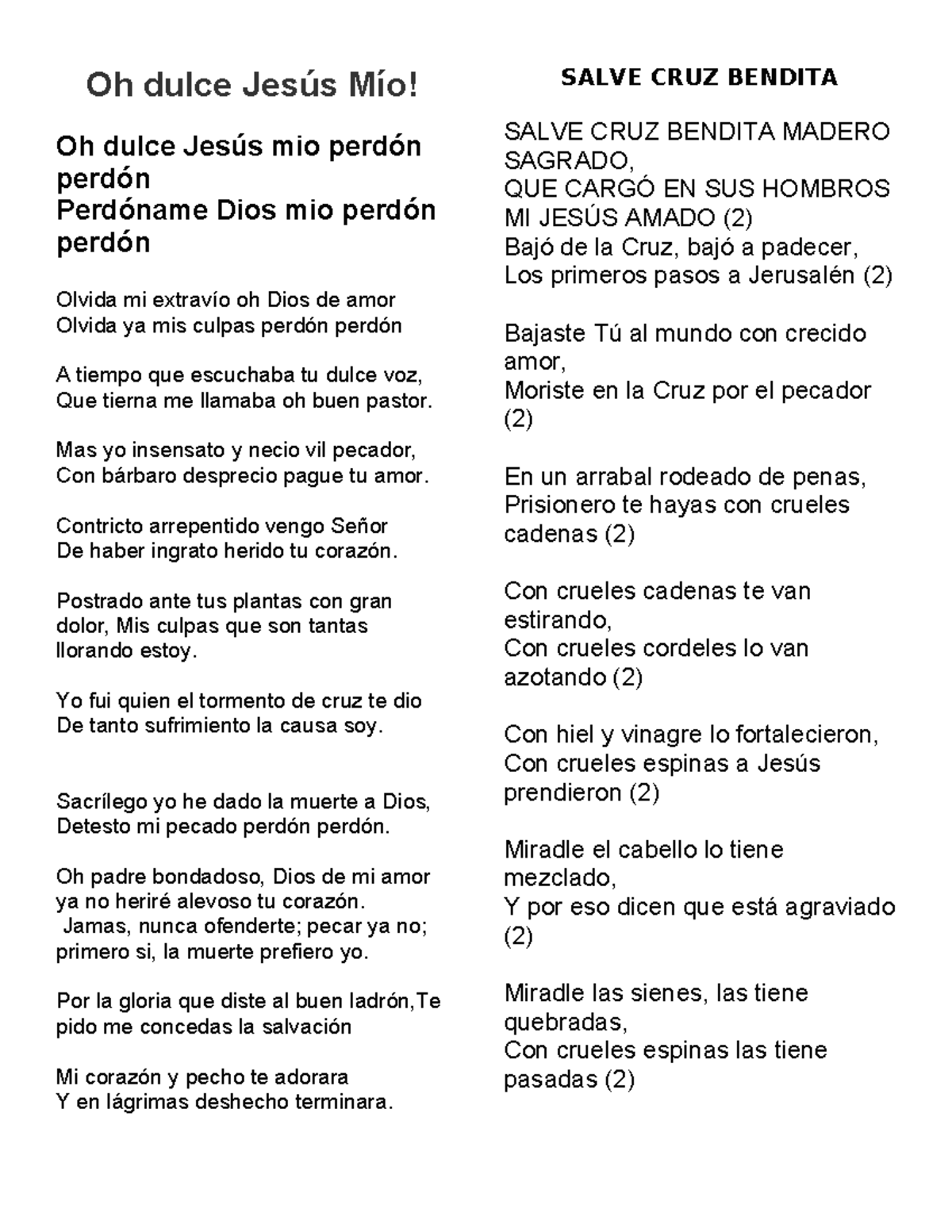 Cantos de Cuaresma y Reflexiones sobre la Pasión de Cristo - Studocu