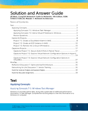 Netplus 9e Mod10solutions - Module 10: Risk Management Solution and ...