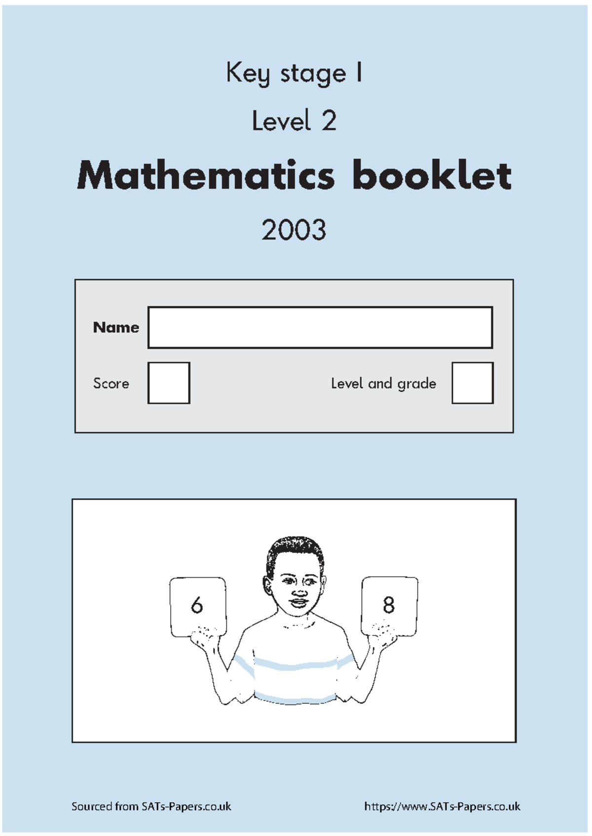 KS1 Level 2 Mathematics Booklet 2003: Key Stage 1 Exercises - Studocu