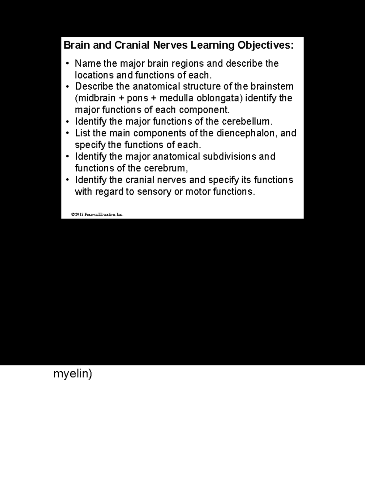 Biol161: Brain and Cranial Nerves Overview & Learning Objectives - Studocu