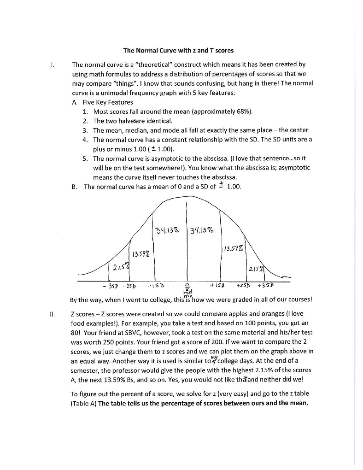 Understanding the Normal Curve: Z and T Scores in Statistics (STAT101 ...