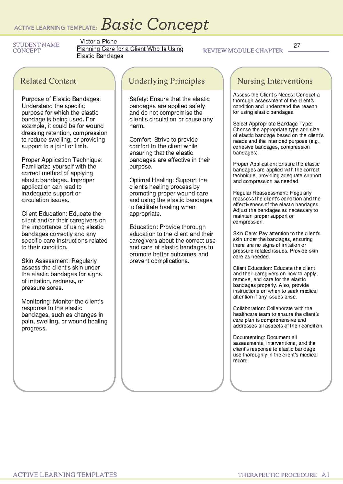 Basic Concepts in Nursing Interventions: Concept Review Module - Studocu