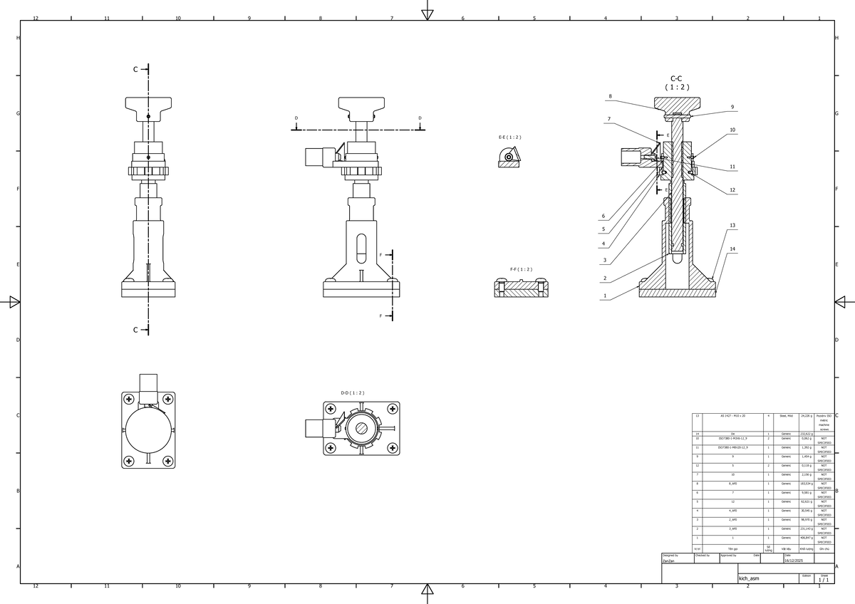 AS 1427 - Reference Drawing for Kich Assembly - Studocu