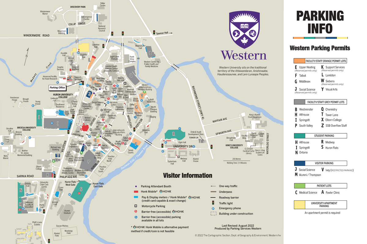 Western University Campus Map - Parking and Facilities Notes - Studocu