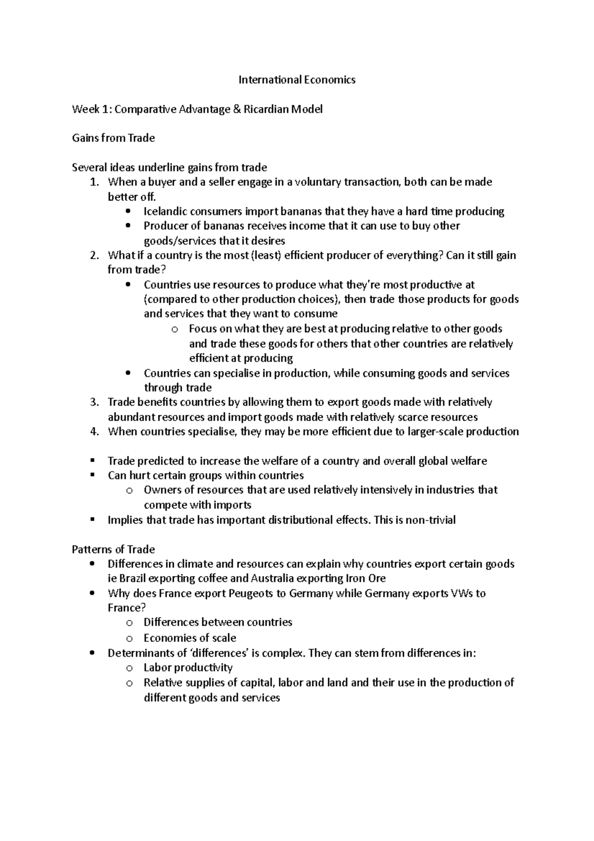 International Economics - When a buyer and a seller engage in a ...