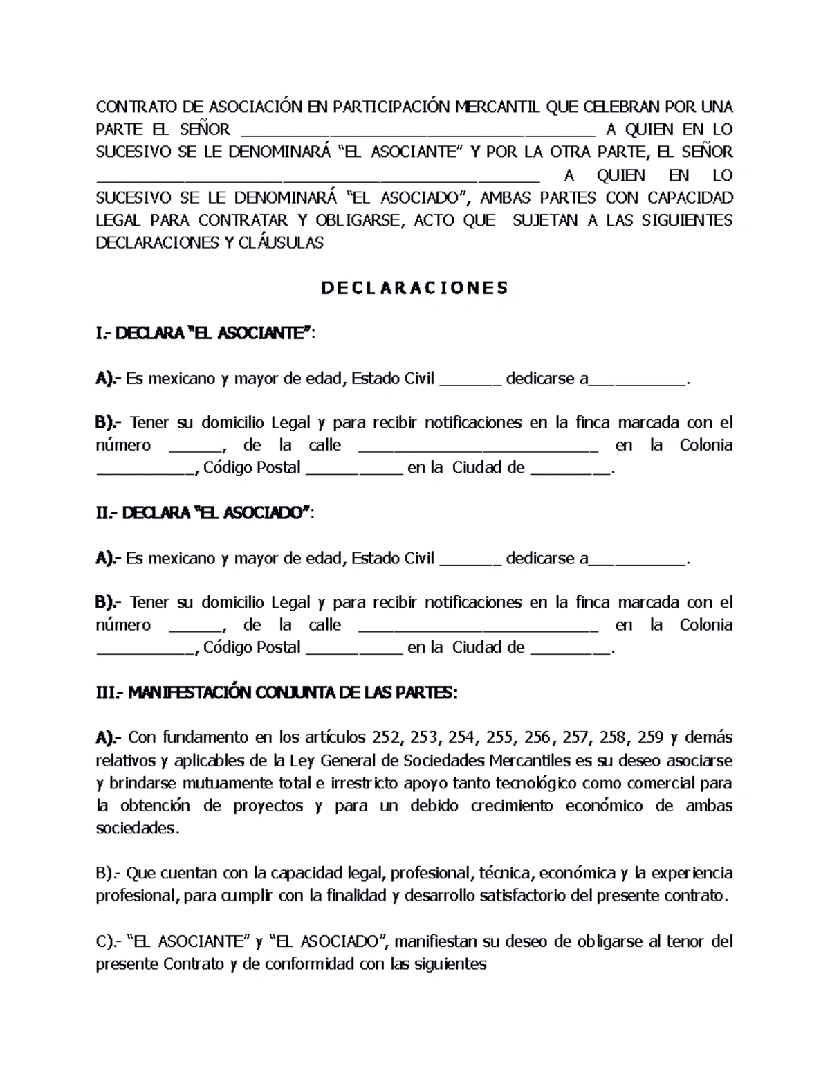 Ejemplos Articulo 75 Código de Comercio - Alumno: Jorge Damián Aguilera Castañeda Ejemplos ...