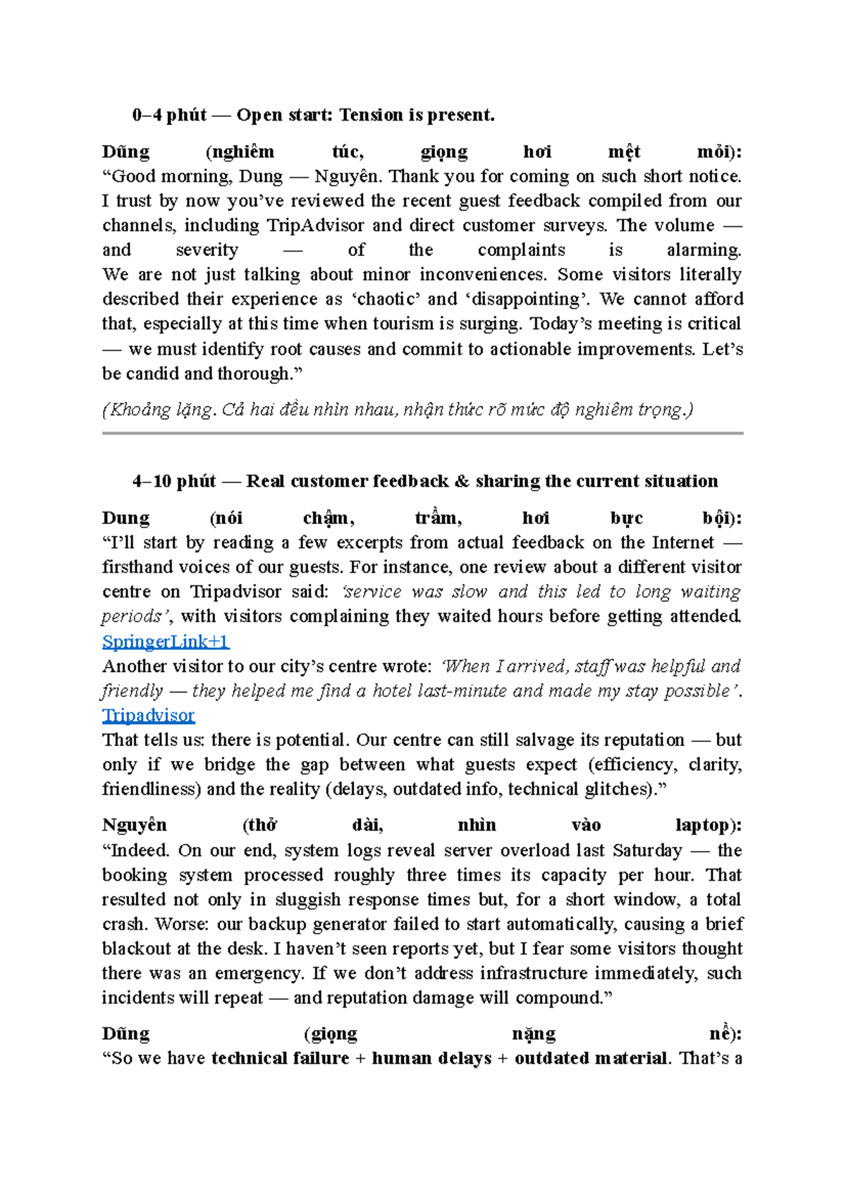 B1.1 Meeting Notes: Addressing Visitor Centre Feedback and Solutions ...