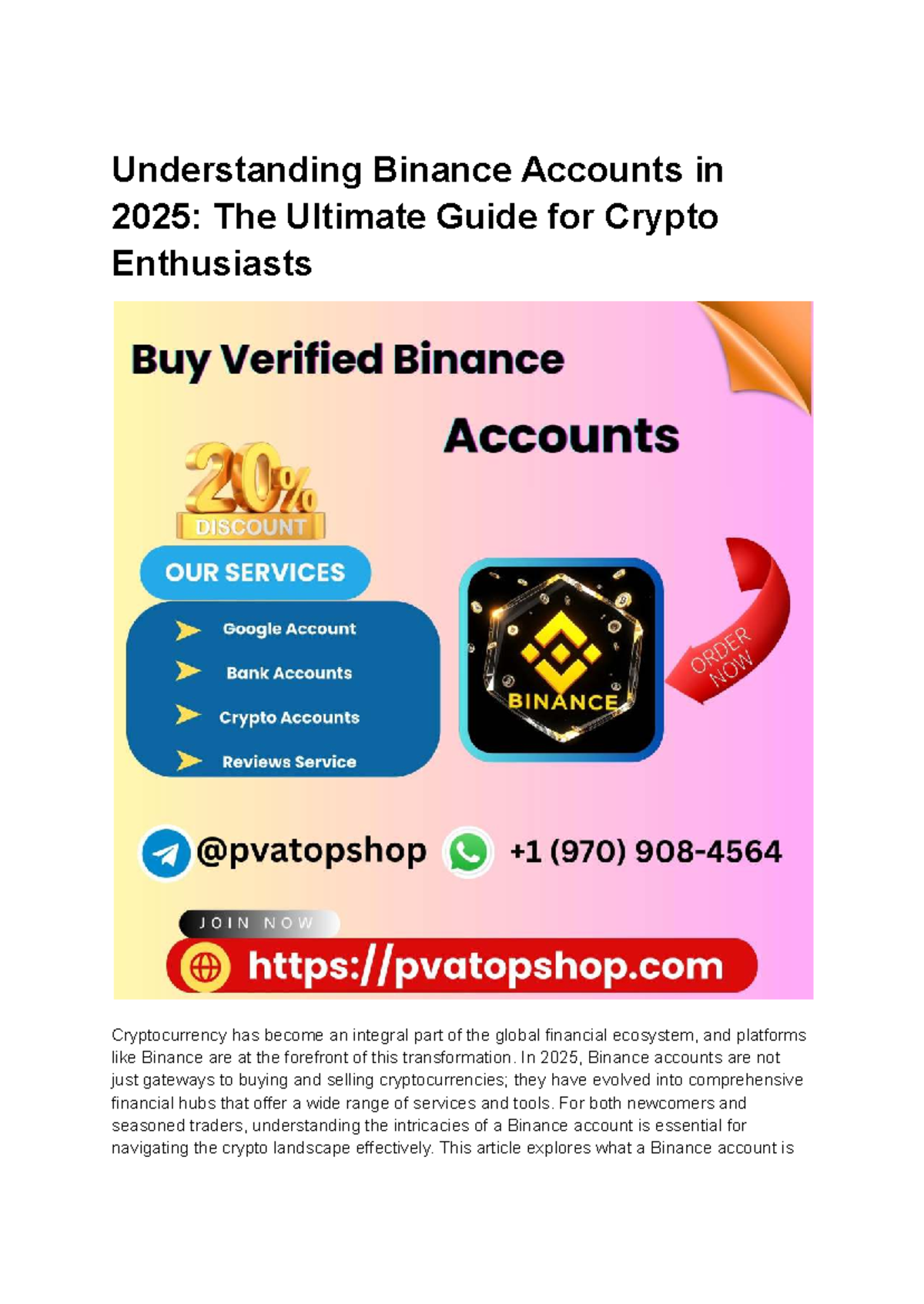 Buying Verified Binance Accounts: Top 10 Trusted Websites for 2025 ...