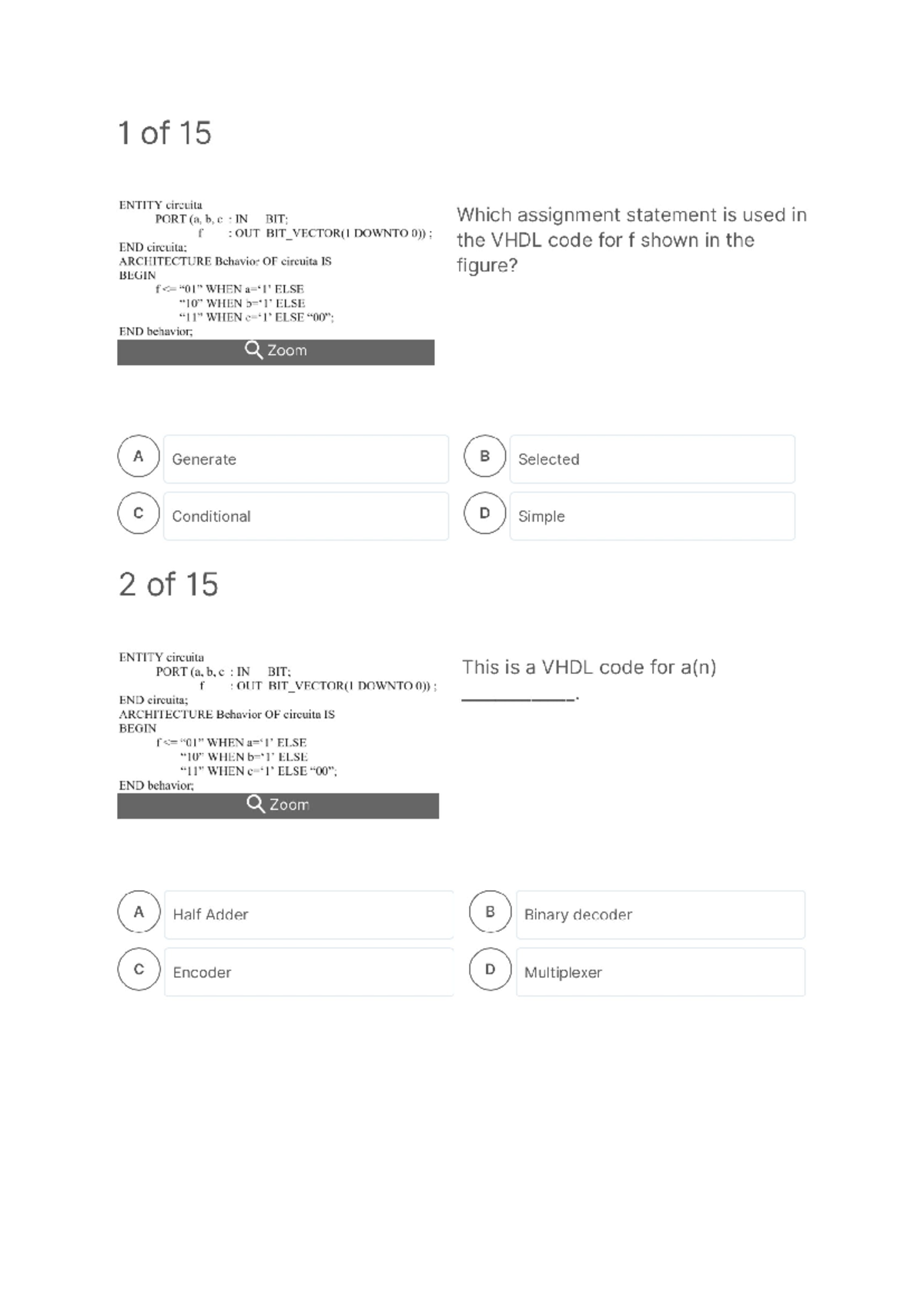 Class test 1 - 1 of 15 ENTITY circuita PORT (a, b,c : IN Which ...