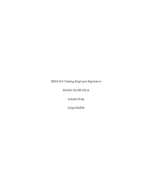 HRM 300 Module 3-2 - HRM 300 Module 3 Tara Norton 03/22/ To: Department ...
