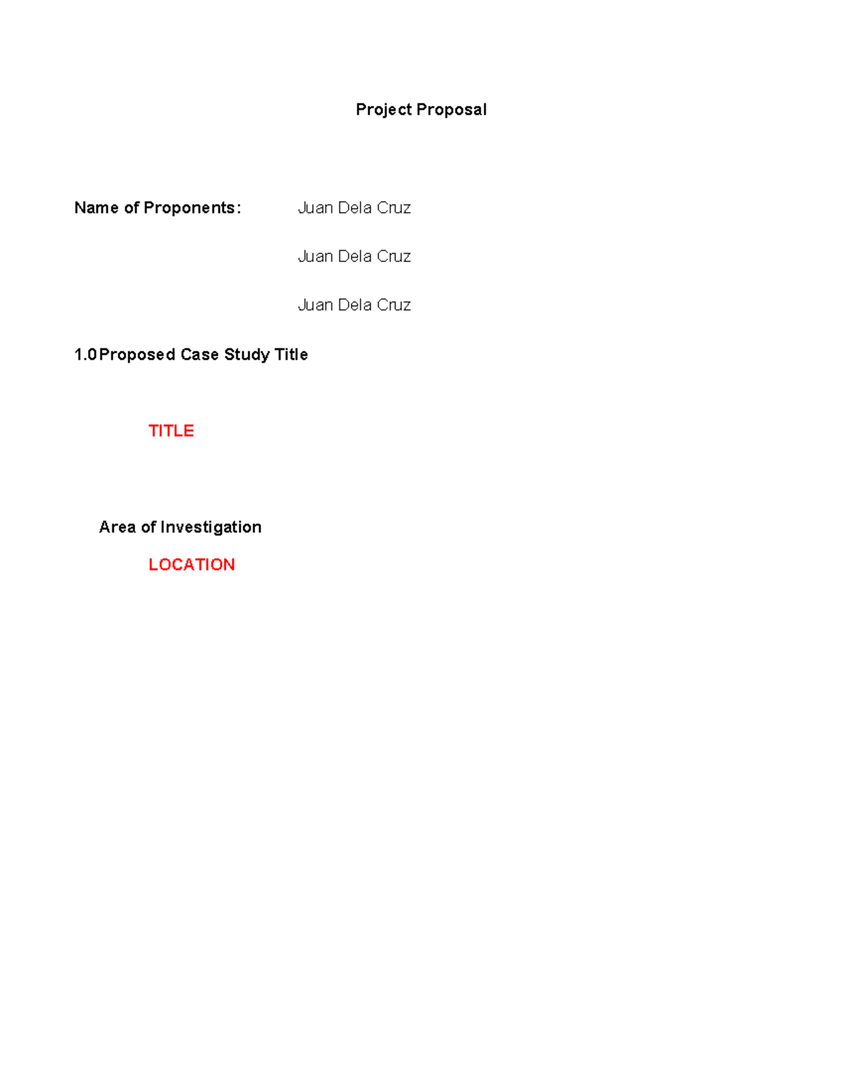 Project-Proposal - format for project proposal - Project Proposal Name ...