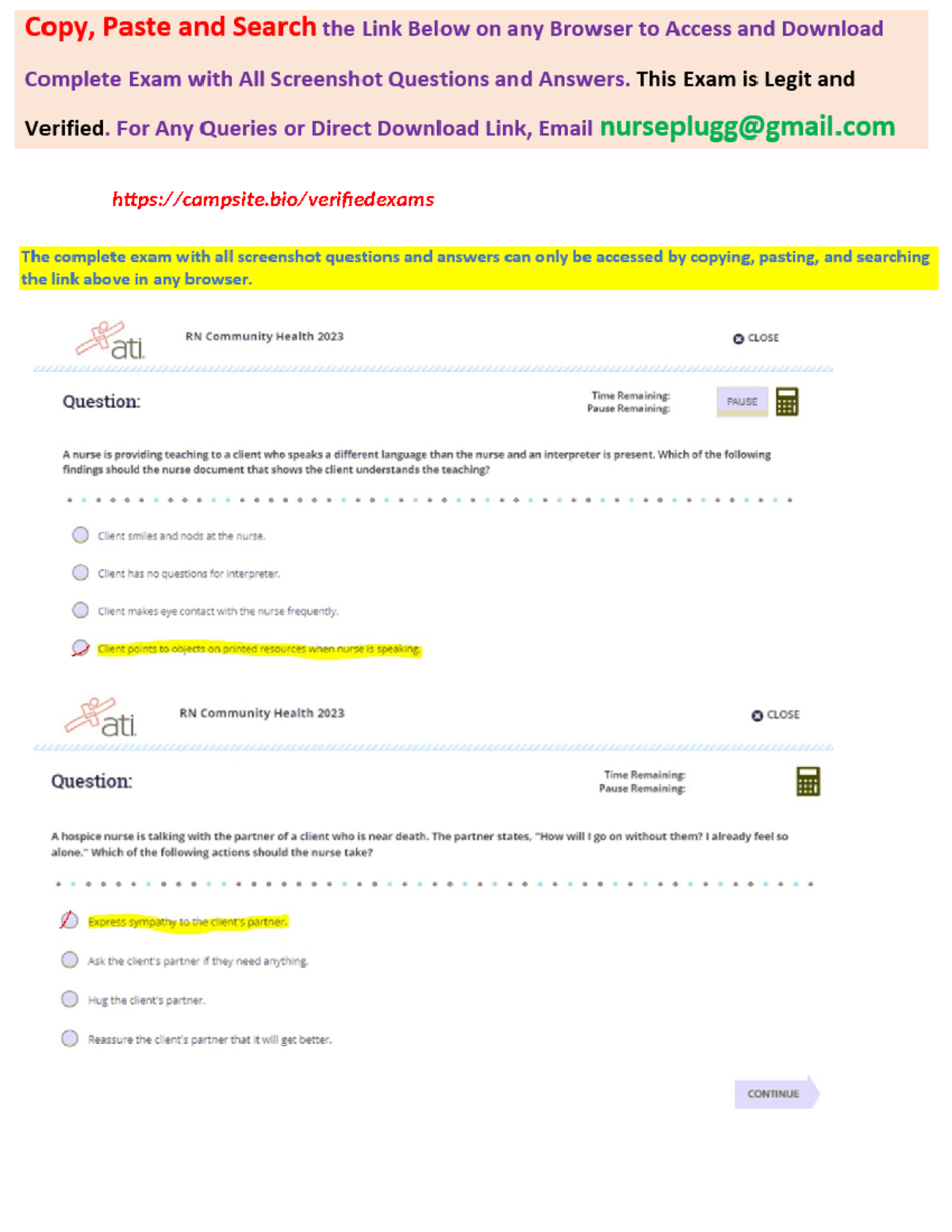 ATI RN Community Health 2023 Proctored Exam with NGN 70 Questions ...
