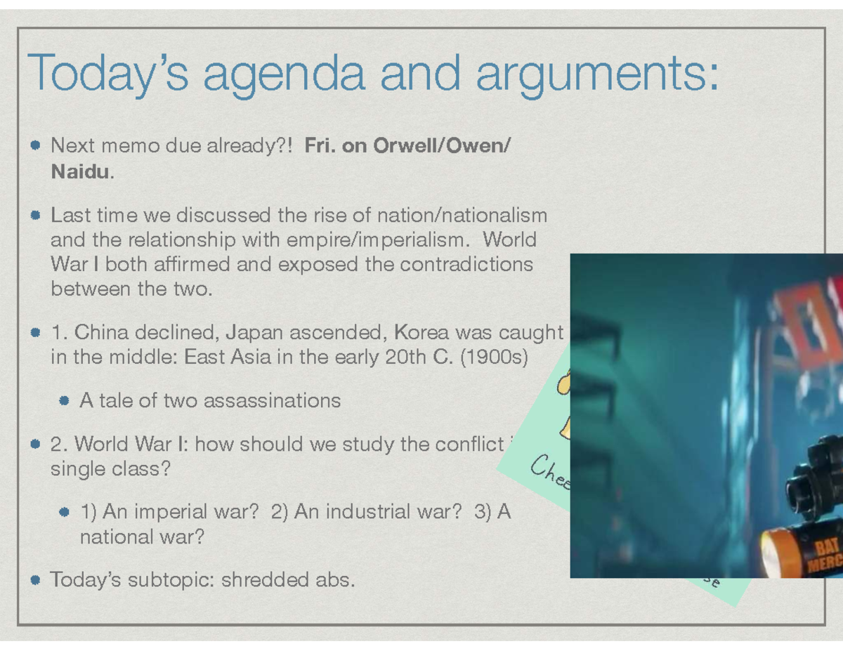 World History Lecture: WWI's Impact on Nationalism and Imperialism ...