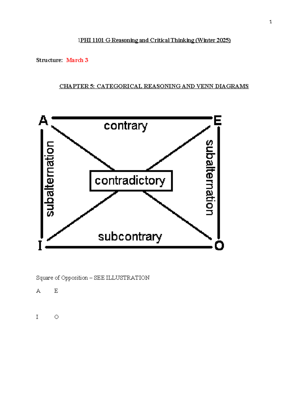 1 1PHI 1101 G Reasoning and Critical Thinking: Chapter 5 Notes on ...