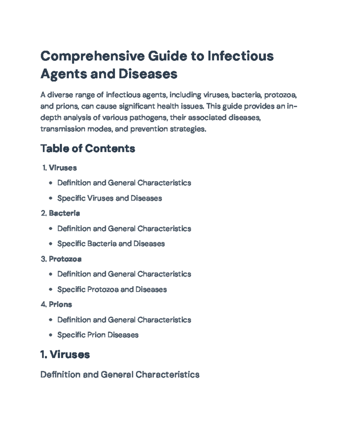 Comprehensive Study on Infectious Agents & Diseases: A Detailed ...